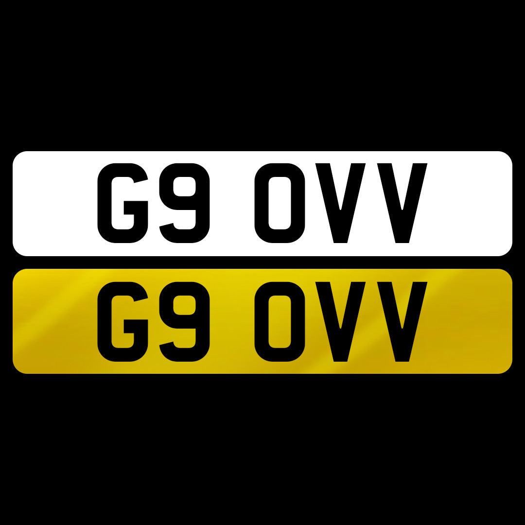 Gov, Government, Governor plate for sale G9 OVV – REG KING